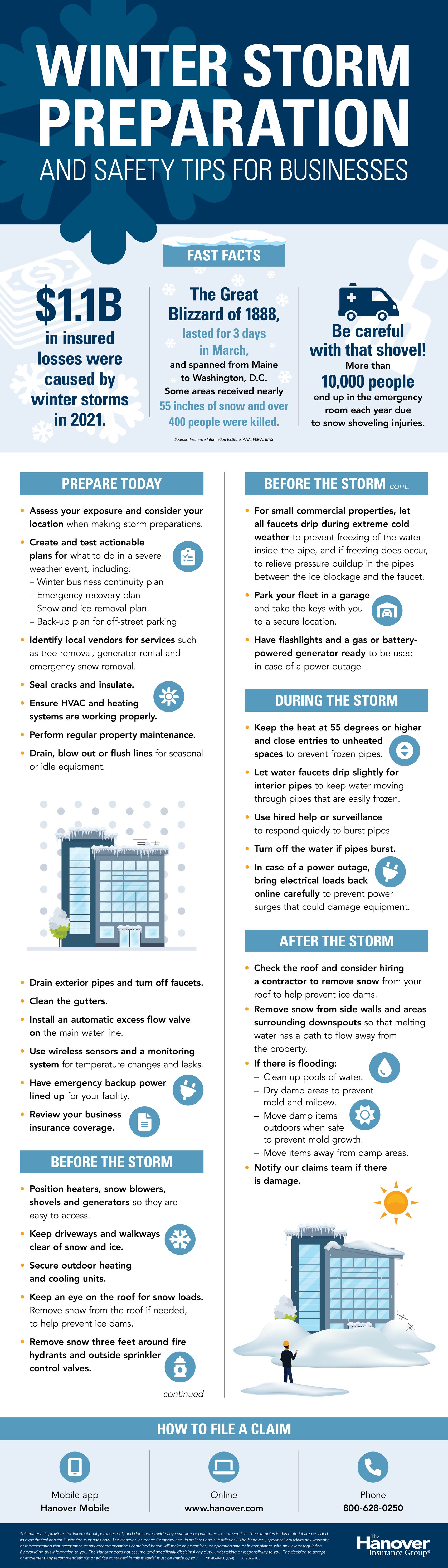 Winter storm preparation and safety tips for businesses | The Hanover Insurance Group